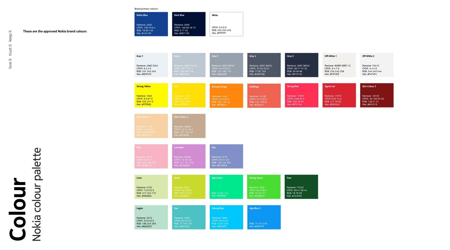 New official Color Palette for Nokia brand leaked | Nokiamob