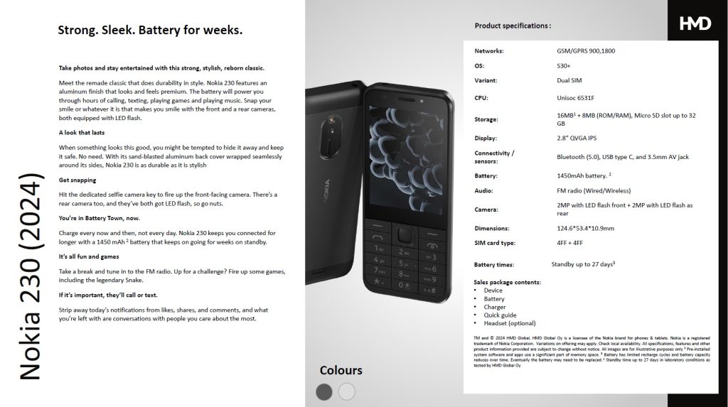 Data sheets of HMD’s Latest Nokia Feature Phones | Nokiamob