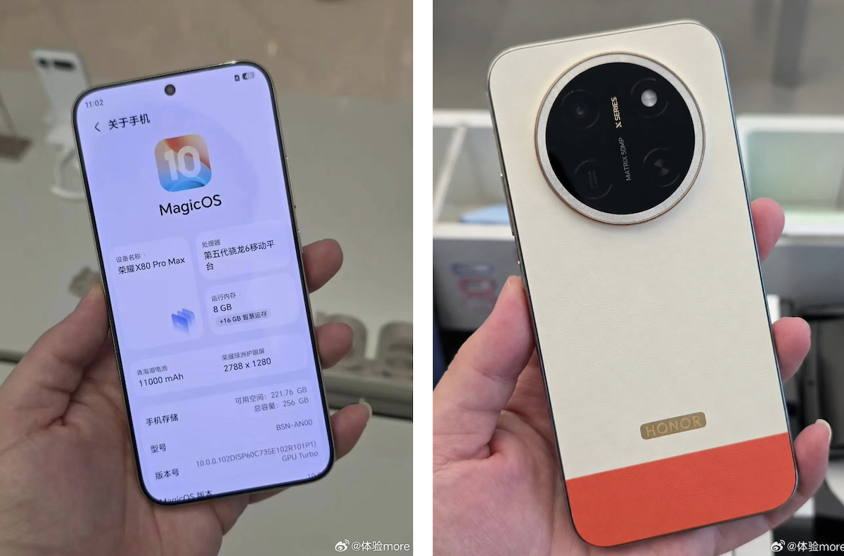 Honor X80 Pro Max leak reveals key specs and first live images